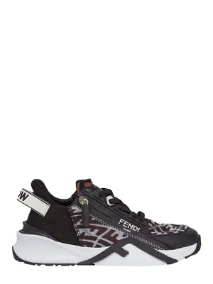 Fendi Flow Ff Motif Low Sneakers - Black