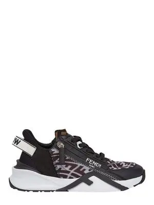 Fendi Flow Ff Motif Low Sneakers - Black