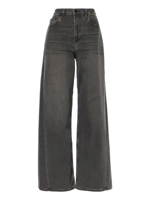 Ag Mid-rise Wide-leg Jeans - Grey