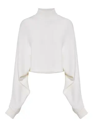 Alaïa Wool Turtleneck Sweater - White
