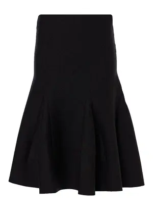 Alaïa Wool-blend Midi Skirt - Black