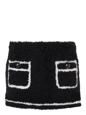 BLANCHA Blancha Shearling Mini Skirt
