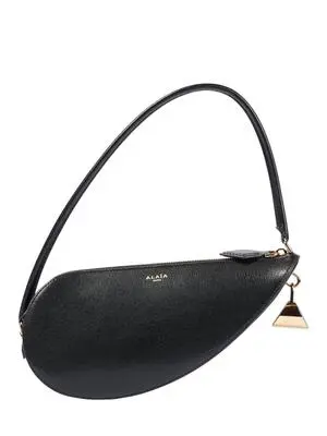 Alaïa Le Demi-cœur Leather Shoulder Bag - Black