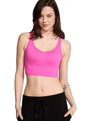 Pink Seamless Air Medium-support Sports Bra - Pink