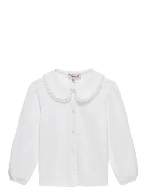 Trotters Lace-trim Evelyn Top - White