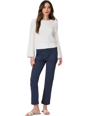 Paige PAIGE Mayslie Straight Ankle Pant Navy