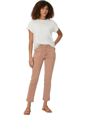 Paige PAIGE Mayslie Straight Ankle Pant Pink