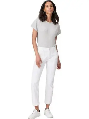 Paige Mayslie Straight Ankle Pant - White