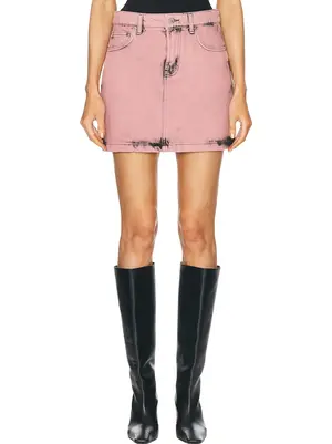 Moschino Denim Mini Skirt - Multi Pink