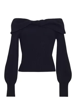 Cara Cara Salma Ribbed Top - Black