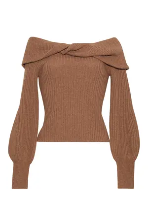 Cara Cara Salma Ribbed Knit Top - Beige