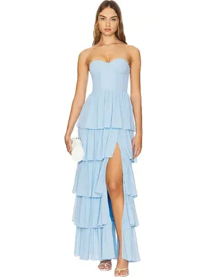 LOVERS AND FRIENDS Hattie Gown - Baby Blue