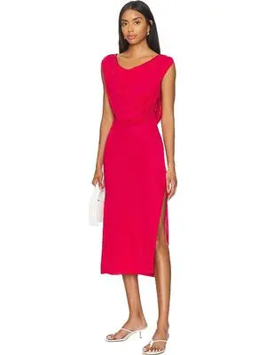BELLE ANNA Maya Midi Dress - Raspberry
