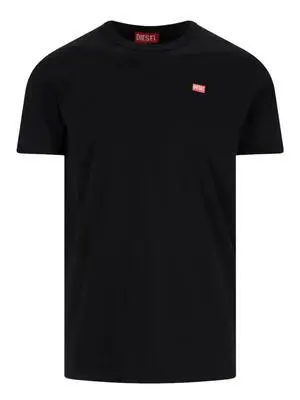 DIESEL® T-shirt In Mercerised Cotton - Black