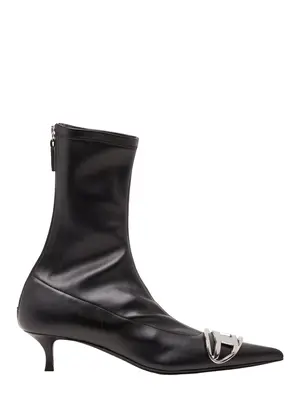 DIESEL® D-venus Leather Boots - Black