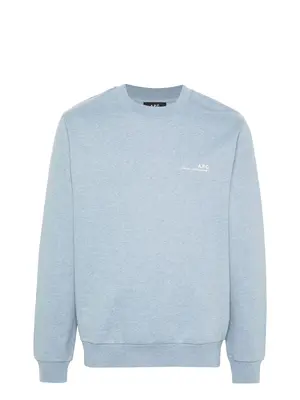 A.p.c. Logo-print Sweatshirt - Blue