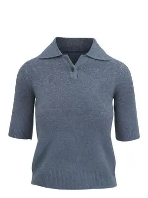 Vince Bouclé Polo Shirt - Blue