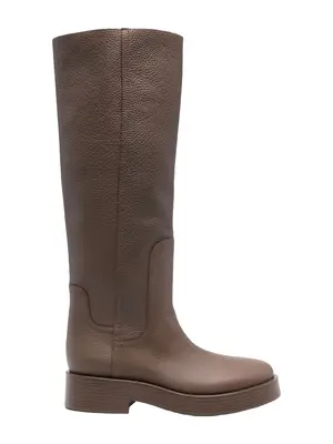 Casadei Knee-high Leather Boots - Brown