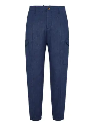 Brunello Cucinelli Tapered-leg Trousers - Blue