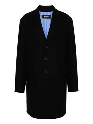 Dsquared2 Single-breasted Coat - Black
