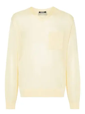 Jacquemus Logo-patch Sweater - Yellow