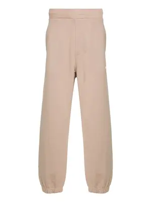 MSGM Logo-print Cotton Track Pants - Neutrals