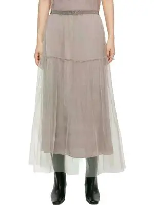 JNBY JNBY A-Line Tulle Midi Skirt