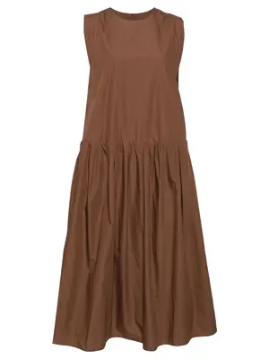 JNBY Sleeveless A-line Dress - Brown