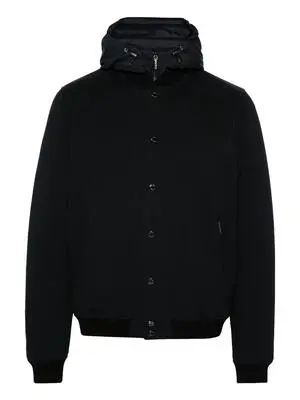 MOORER Padded Hooded Jacket - Blue