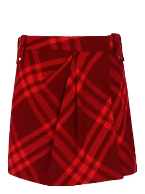 Burberry Mini Wrap Skirt - Red