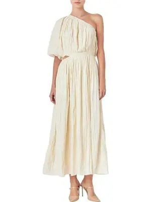 Endless Rose One-shoulder Maxi Dress - Cream
