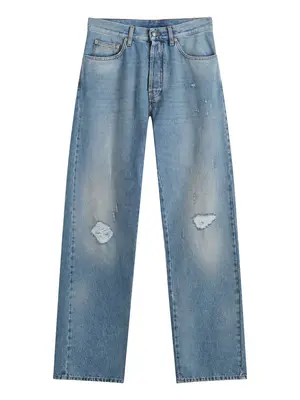 Palm Angels Monogram Loose Fit Jeans - Grey