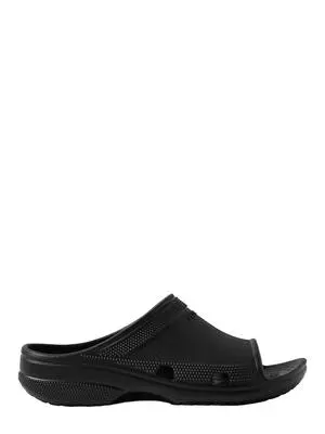 Balenciaga Crocs Logo-embossed Slides - Black