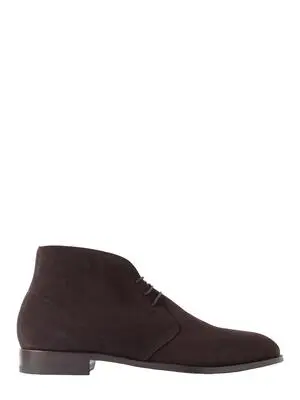 Manolo Blahnik Berwick Suede Chukka Boots - Brown