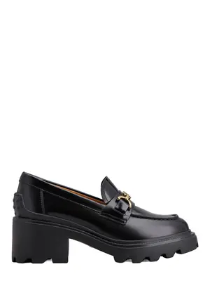 TOD'S 60mm Leather Loafers - Black