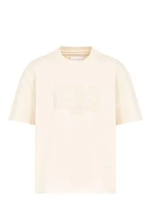 MAISON MARGIELA Numbers-embroidered Cotton T-shirt Neutrals