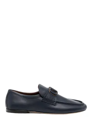 Valentino Garavani Vlogo Signature Leather Loafers - Blue