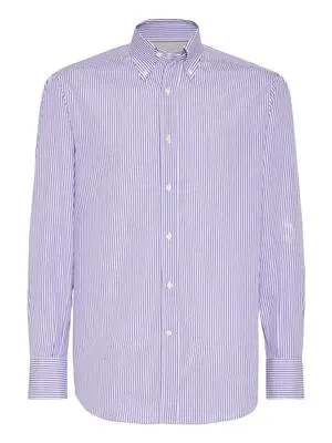Brunello Cucinelli Striped Shirt - Purple