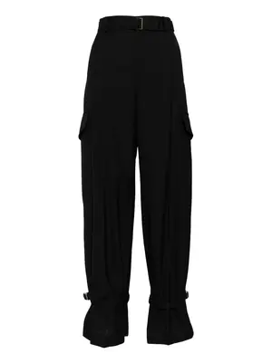 Sacai Belted Tailored Trousers - Black