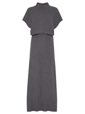 Brunello Cucinelli Cashmere Knit Dress - Grey