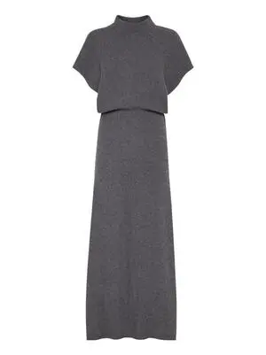 Brunello Cucinelli Cashmere Knit Dress - Grey