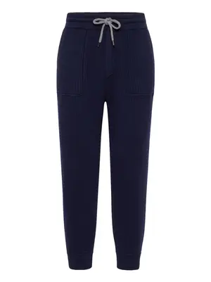 Brunello Cucinelli Cashmere Track Pants - Blue