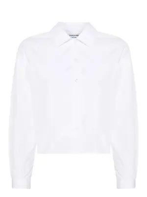 Thom Browne Cropped Cotton Shirt - White
