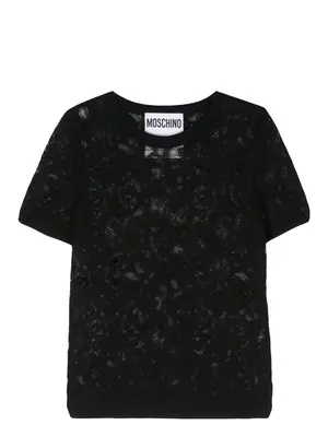 Moschino Jacquard Knitted Top - Black