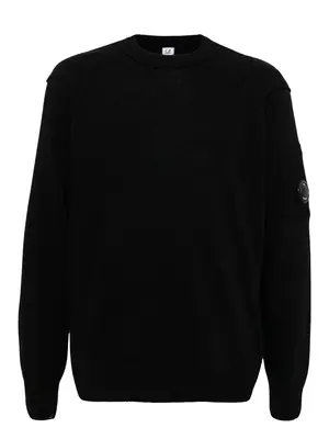 C.P. COMPANY Lens-appliqué Jumper - Black