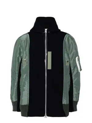 Sacai Twill Hoodie - Green