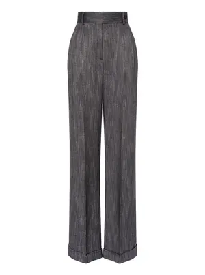 Alberta Ferretti Wide-leg Tailored Trousers - Grey