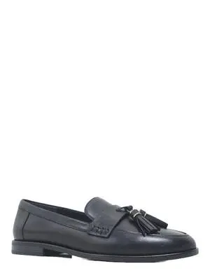 KENNETH COLE Kenneth Cole Lyra Tassel Loafer Black Leather
