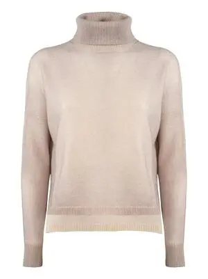 BASE Antique Extra Fine Merino Wool Turtleneck Sweater - Pink