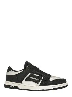 Amiri Skel Top Low Shimmering Sneakers - Black/white